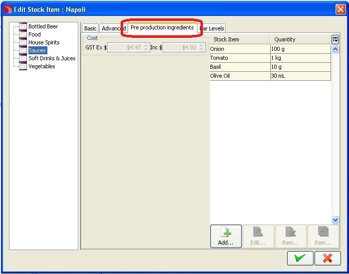 Stock Pre Production