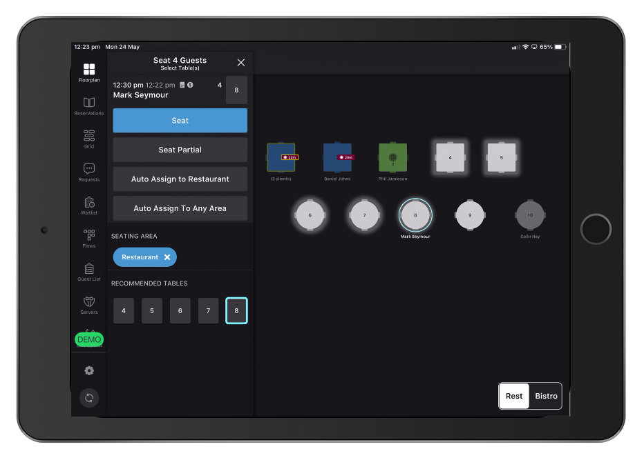 SevenRooms - Reservation Integration