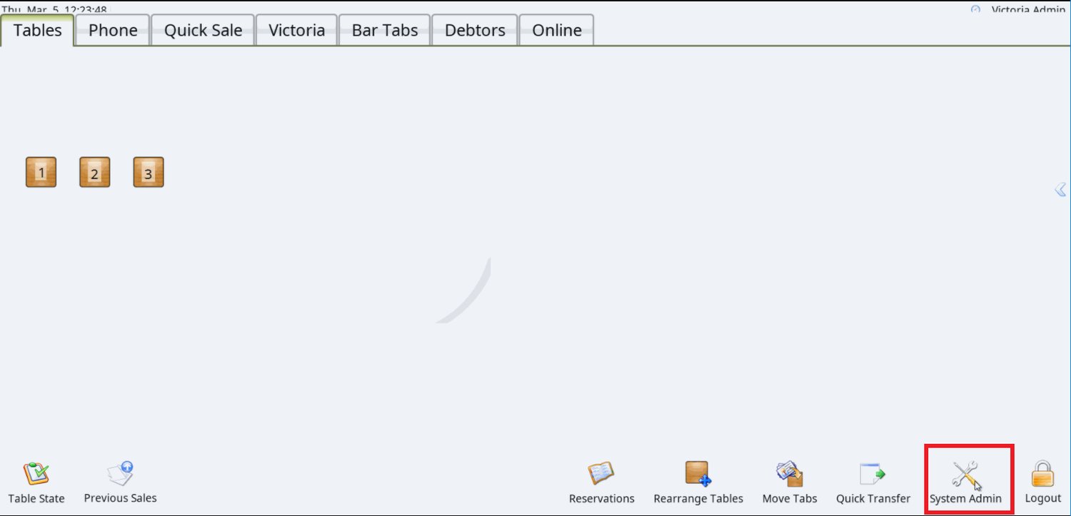System Admin - Printing Tab