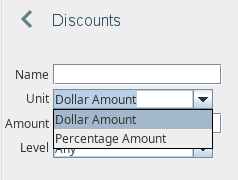 Setting up a Discount