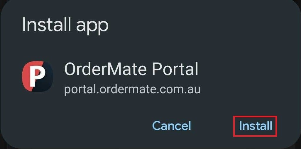 How to create a shortcut icon (App) to The OrderMate Portal on your ...