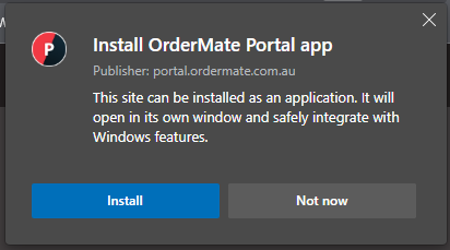 How to create a shortcut icon (App) to The OrderMate Portal on your ...