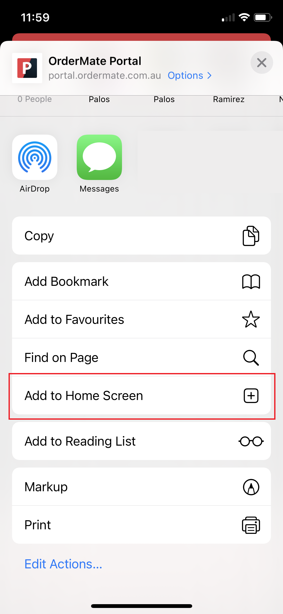 How to create a shortcut icon (App) to The OrderMate Portal on your ...