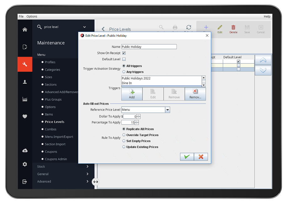 How to Create a Public Holiday Surcharge